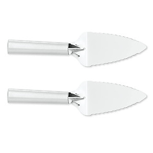 RADA Serrated Pie Server Stainless Steel With Aluminum Made in the USA, 9-1/4 Inches, Pack of 2