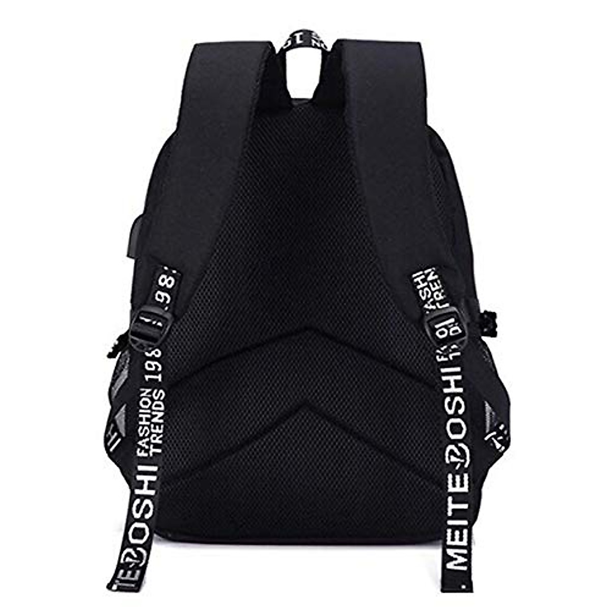 Gmoke Cartoon Canvas Laptop Backpack for Teen, Backpack for Women Men with USB Charging Port. (Blue8)