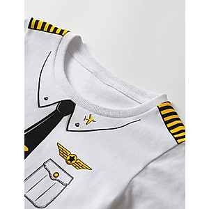 COSLAND Toddler Halloween Shirt Baby Boys Pilot T-Shirt 3T