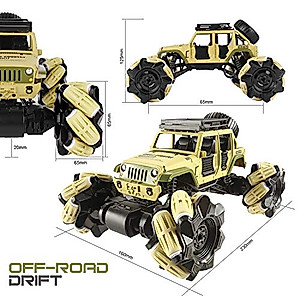 LOOZIX 1:16 Alloy Gesture Sensing Remote Control Car, Hand Controlled RC Car 360° Rotating 4WD 2.4Ghz RC Monster Trucks Stunt Vehicle Rechargeable Batteries for Kids