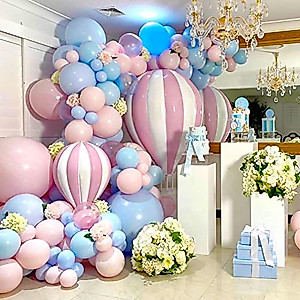 RUBFAC 87pcs Pastel Pink Balloons Different Sizes 18 12 10 5 Inches for Garland Arch, Premium Pink Latex Balloons for Girl Birthday Party Wedding Baby Shower Bridal Shower Decorations