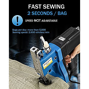 Moonshan Bag Closer Machine Industrial Bag Closing Machine Bag Sewing Machine Automatic Woven Bag Sewer Packing Machine for Packing Bags Non-woven Fabrics Leather (GS7-017)