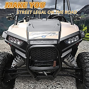 SUNPIE UTV Turn Signal Kit, UTV Street Legal Kit with Red LED&Rocker Switch & 2 Feet Extension Wire&Drill Compatible with Polaris,Pioneer,Talon,Can-Am,Kawasaki,Arctic Cat 2015-2024