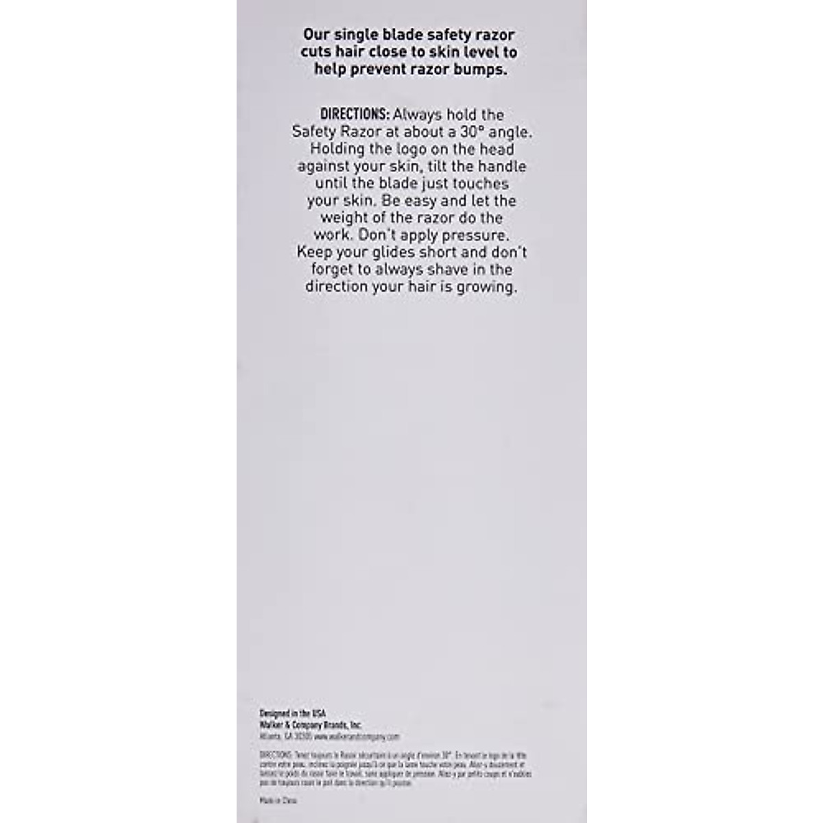 Bevel Safety Razor with Brass Weighted Handle and 10 Double Edge Safety Razor Blade Refills, Single Blade Razor for Men, Designed for Coarse Hair to Prevent Razor Bumps