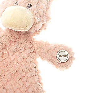 DEMDACO Wendy Unicorn Rose Pink Children's Plush Rattle Blankie