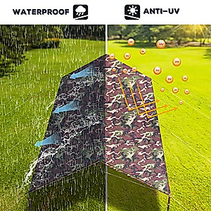 Quictent 10'X20' Upgraded Heavy Duty Carport Car Canopy Boat Shelter Tent with Reinforced Steel Cables-Camo