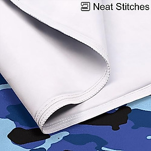 Blue Abstract Camouflage Camo Satin Pillow Cases Silk Satin Pillowcase for Hair and Skin Standard Set of 2 Super Soft Silk Pillowcase with Envelope Closure (20x26 in)