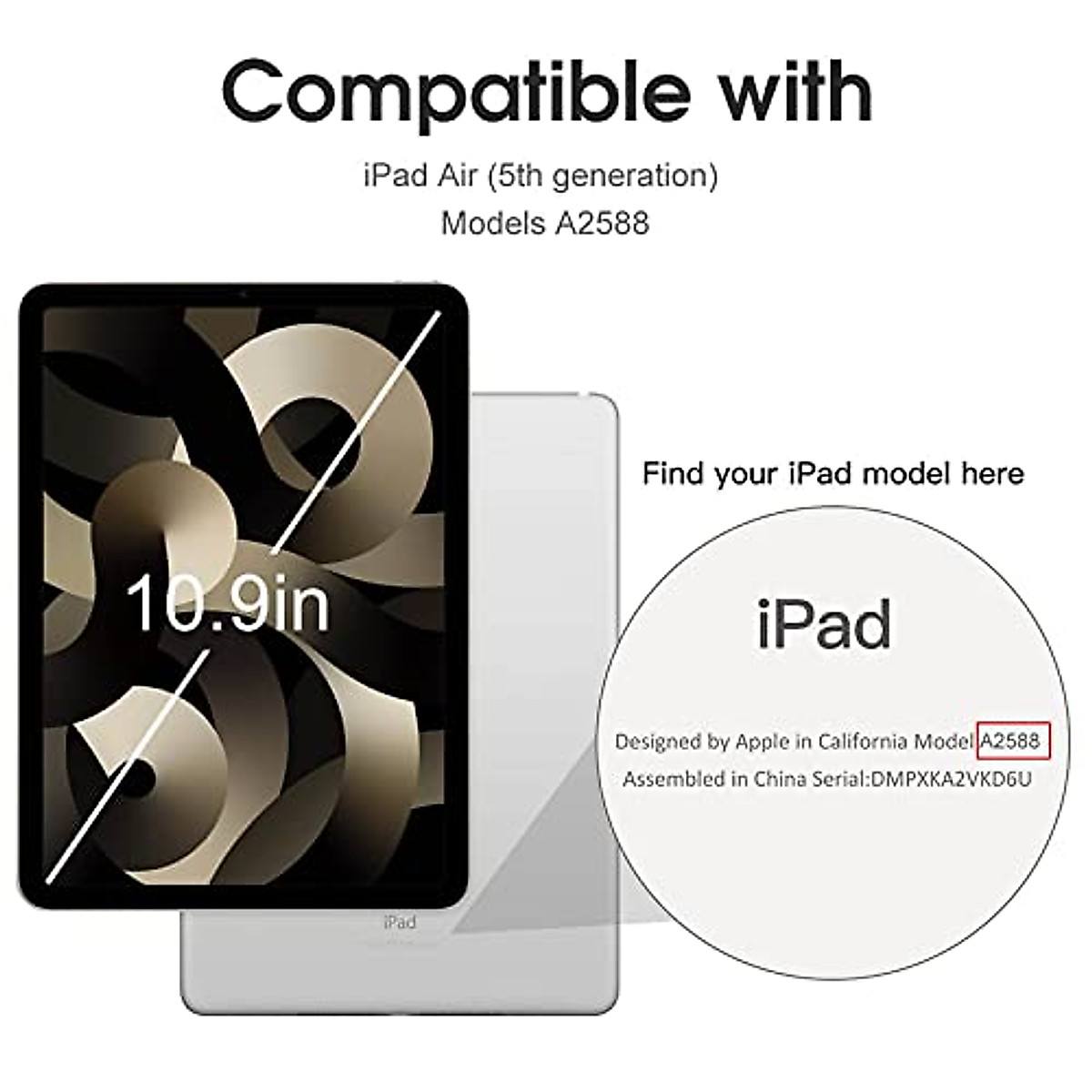 Bear Paw Protective Case Compatible with IPAD 2020 AIR 4 （10.9in） Stand Case Auto Sleep/Wake Cover