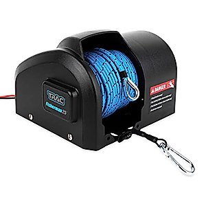 Trac Outdoors Fisherman 25-G3 Electric Anchor Winch - Anchors Up to 25 lb. - Includes 100-feet of Pre-Wound Anchor Rope with Use (69002)
