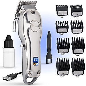 Fagaci Professional Hair Clippers with Extremely Fine Cutting, Cordless Hair Trimmer for Men & Women, Barber Clippers for Salon & Home Use