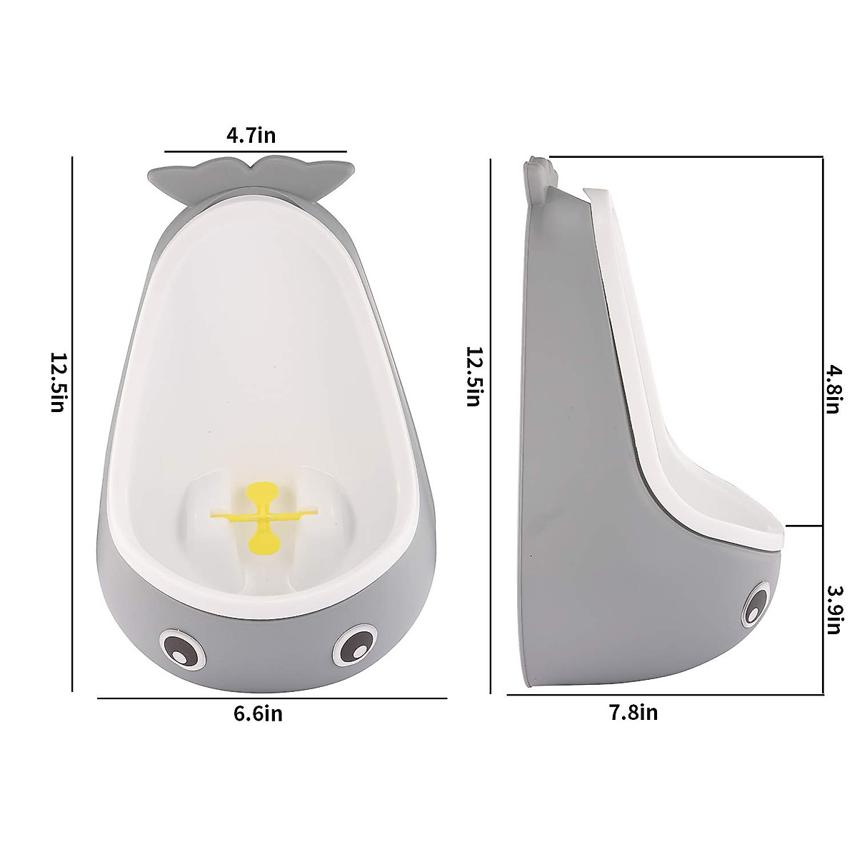 Whale Potty Training Urinal for Boys Toilet - Gray