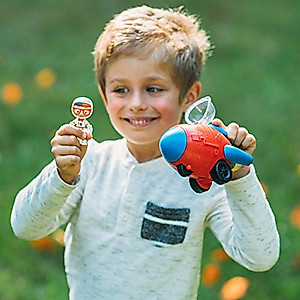 Blippi Rocket Ship - Mini Vehicle with Freewheeling Features Including 2” Classic Character Toy Figure - Imaginative Play for Toddlers, Young Children, Preschoolers