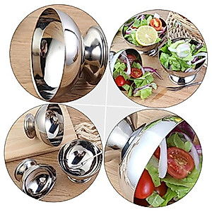 Alipis 2 Pcs Stainless Steel Dessert Cup Small Storage Shelf Glass Trifle Bowl Fruit Snack Molds Stainless Steel Ice Cream Cups Dessert Dish Sundae Bowls Dessert Bowl Salad Cup Candy Cup