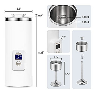 iMiGoo Portable Coffee Maker 8 OZ - Single Cup Coffee Percolator - Tea Maker - Electric Kettle - 304 Stainless Steel - AC 110-120V White
