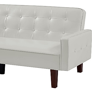 FANYE White PU Leather, Twin