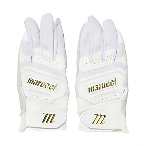 Marucci 2021 PITTARDS Reserve Adult Batting Gloves, White, Adult Medium
