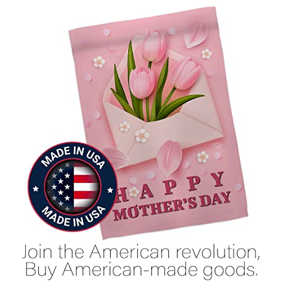 Ornament Collection Mommy Day Mail Garden Flag Set Wood Dowel Family Mother Mom Mama Grandma Love Flowers Parent Sibling Relatives Grandparent House Banner Small Yard Gift Double-Sided, Made in USA