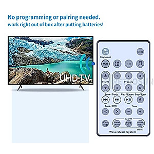 Universal Replacement Remote Control Compatible for Bose Sound Touch Wave Music Radio System I II III IV (White)