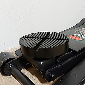 4PC Rubber Car Lift Jack Stand Pads 4.92" / 125mm for Car Jack and Lift Machine Anti-Slip Slotted Disk Surface with Frame Stand Rail Pinch