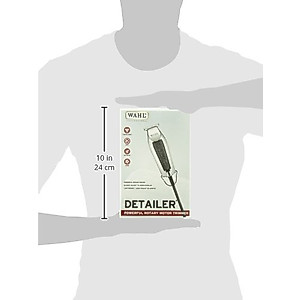 Wahl Professional Detailer Trimmer with a Powerful Rotary Motor and T-Blade perfect Lining and Artwork for Professional Barbers and Stylists - Model 8290, Silver, 1 Count (Pack of 1)