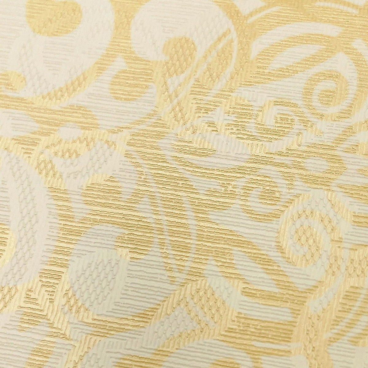 Yifely Light Beige Damask Shelf Liner Easy to Apply Furnitrue Coutertop Decor PVC Paper Self-Adhesive 17.8 Inch by 9.8 Feet