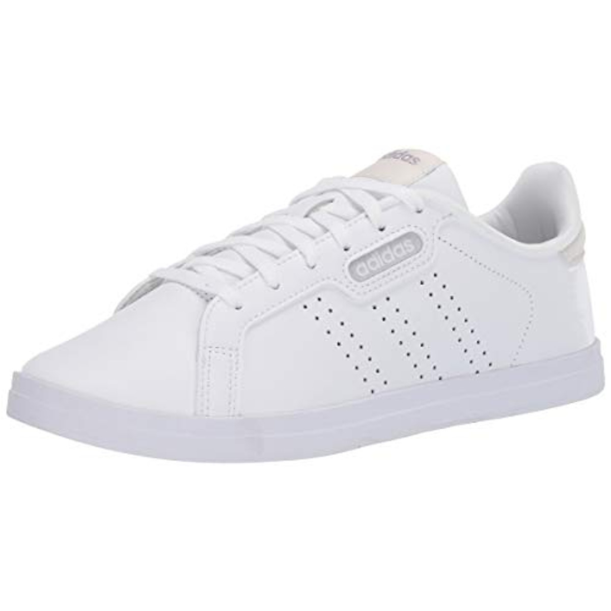 adidas Women's Courtpoint Cl X Tennis Shoe, White/White/Orbit Grey, 10