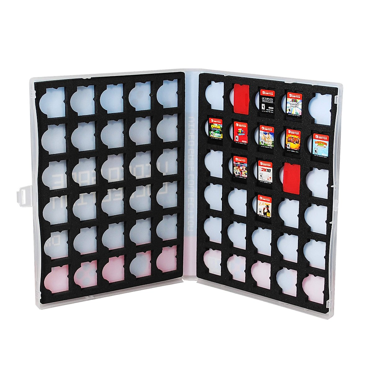 UniKeep Game Case for Nintendo Switch Cartridges - Holds 60 Games Securely in Foam