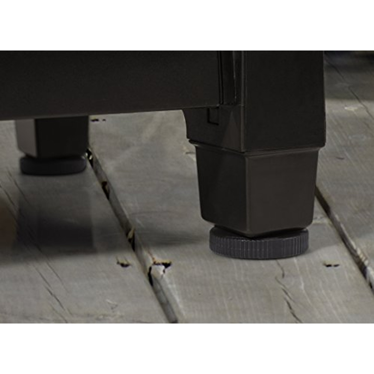 Keter Unity Portable Outdoor Table and Storage Cabinet with Hooks for Grill Accessories-Stainless Steel Top for Patio Kitchen Island or Bar Cart