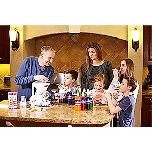 Little Snowie Max Snow Cone Machine - Premium Shaved Ice Maker, With Powder Sticks Syrup Mix, 6-Stick Kit, White