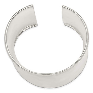 Sterling Silver 50mm Cuff Bangle Bracelet 50mm style QB338