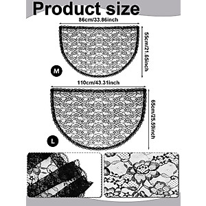 Bencailor 2 Pcs Lace Veils for Church Mantilla Catholic Veil Latin Mass Head Covering Veils for Bridal Women (Classic Style,M)