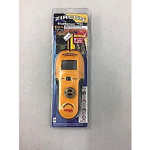 Zircon HD55 9 Volt 4-Mode Multiscanner for Finding Studs, Live Wire, or Metal w/ Backlit Display (Battery Not Included, Tool Only)
