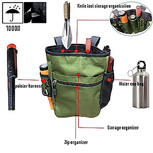 Metal Detecting Finds Bag Waist Digger Pouch Tools Bag for PinPointer Garrett Detector Xp ProPointer Accessories … (Green)