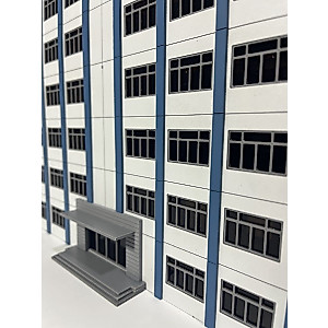 N Scale Railway Train Scene Hospital Model with Annex