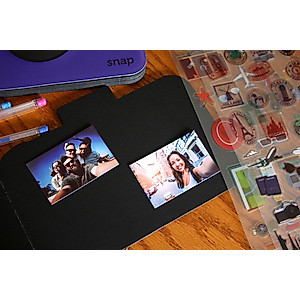Polaroid Snap Themed Scrapbook Photo Album for 2x3 Photo Paper Pojects (Snap, Zip, Z2300) - Purple