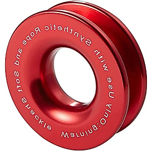 BNEEN Soft Shackle, 1/2" X 24 Inch with Winch Snatch Recovery Ring for ATV UTV SUV Truck Recovery (56000 LBS, 1 Pack Red Ring, 2 Pack Orange Shackle)