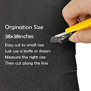 Fireproof Welding Blanket Heat Resistant Carbon Felt Fabric Flame for Smoker Gill Heat Resistant Up to 1800°F 36” x 36” Easy Cut Fire Proof Mat for Glass Blowing Auto Body Repair Camp and Wood stoves