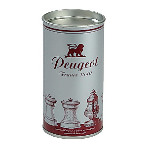 Peugeot Palace 4 Inch Silver Plated Pepper Mill, Antique Brown