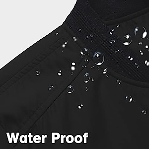 Ginsiom Men's Lightweight Jackets,Fashion Vintage Business Jacket Nylon Casual Spring Wind Breaker Black Size XL