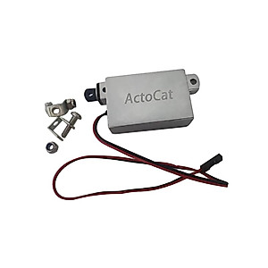 ActoCat Micro Linear Actuator 1.2" Stroke Mini Size - 22Lbs Force - 12V DC Power with Mounting Brackets, for Window Opener, Robotics, Home Automation