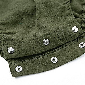 Simplee kids Baby Rompers Unisex Cotton Linen Handmade Romper Jumpsuit Solid Color Long Sleeve Jumpsuit