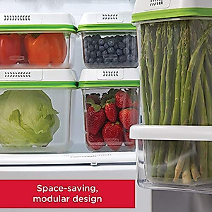 Rubbermaid FreshWorks Saver, Produce Storage Containers, 4-Piece Set, Set of 2, Large, Clear, 4 Count