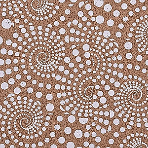 Cork Fabric Faux Leather Sheets LOOGOOL 5PCS A4 Sheet 8x12 inch Spin Spiral Printed Fabric for Bags Earrings DIY Craft Decoration