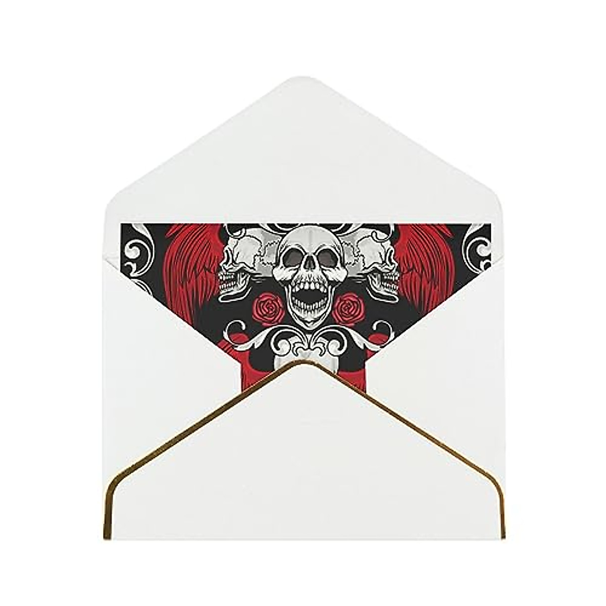 Vintage Skulls with Wing Thank You Cards With Envelopes, Blank Greeting Note Cards With Envelopes Blank Inside, Funny Birthday Cards For Women Men, Thank You Card For Wedding Business,Graduation