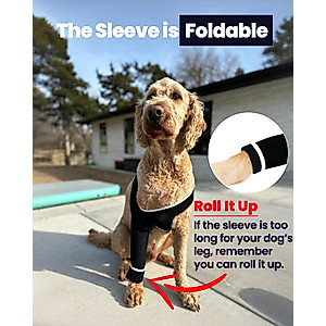 LufeLux Dog Leg Sleeve, Dog Compression Sleeve, Dog Cone Alternative, Keep Dog from Licking Wound with Strechy Adjustable Elastic Band, for Hot Spots, Wounds, Bandages