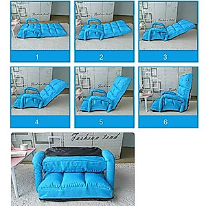 GYDJBD Lazy Sofa，Portable Lazy Sofa Back Support Floor Chair Pink Adult Meditation Seminar Read TV Watch,58cmx60cmx68cm (Color : B)