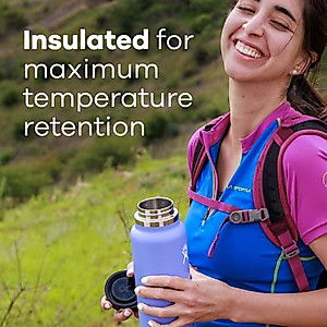 Hydro Flask 20 oz Wide Mouth with Flex Cap Stainless Steel Reusable Water Bottle Lupine - Vacuum Insulated, Dishwasher Safe, BPA-Free, Non-Toxic