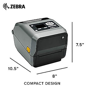 Zebra ZD620t Thermal Transfer Desktop Printer with LCD Screen 203 dpi Print Width 4 in WiFi Bluetooth USB Serial Ethernet ZD62142-T01L01EZ (Renewed)