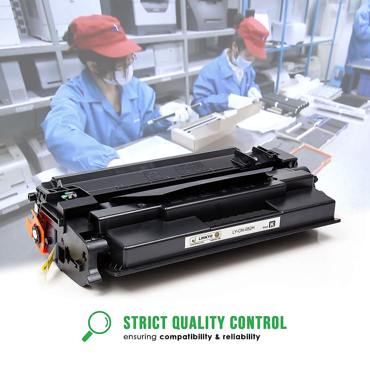 LINKYO Compatible Toner Cartridge Replacement for Canon 052H 052 High Capacity (Black, 2-Pack)