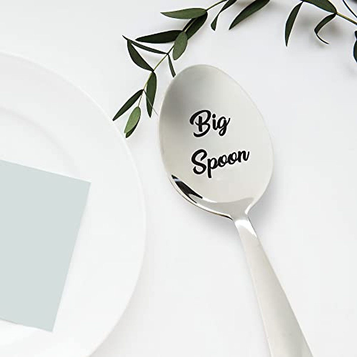 Spoon Gift for Couple - Christmas Gift for Twins | Valentine Gift | Gift from Parents to Sibling | Birthday/Holiday Gift for Men Women Him Her | Big Spoon Little Spoon - 7 Inch